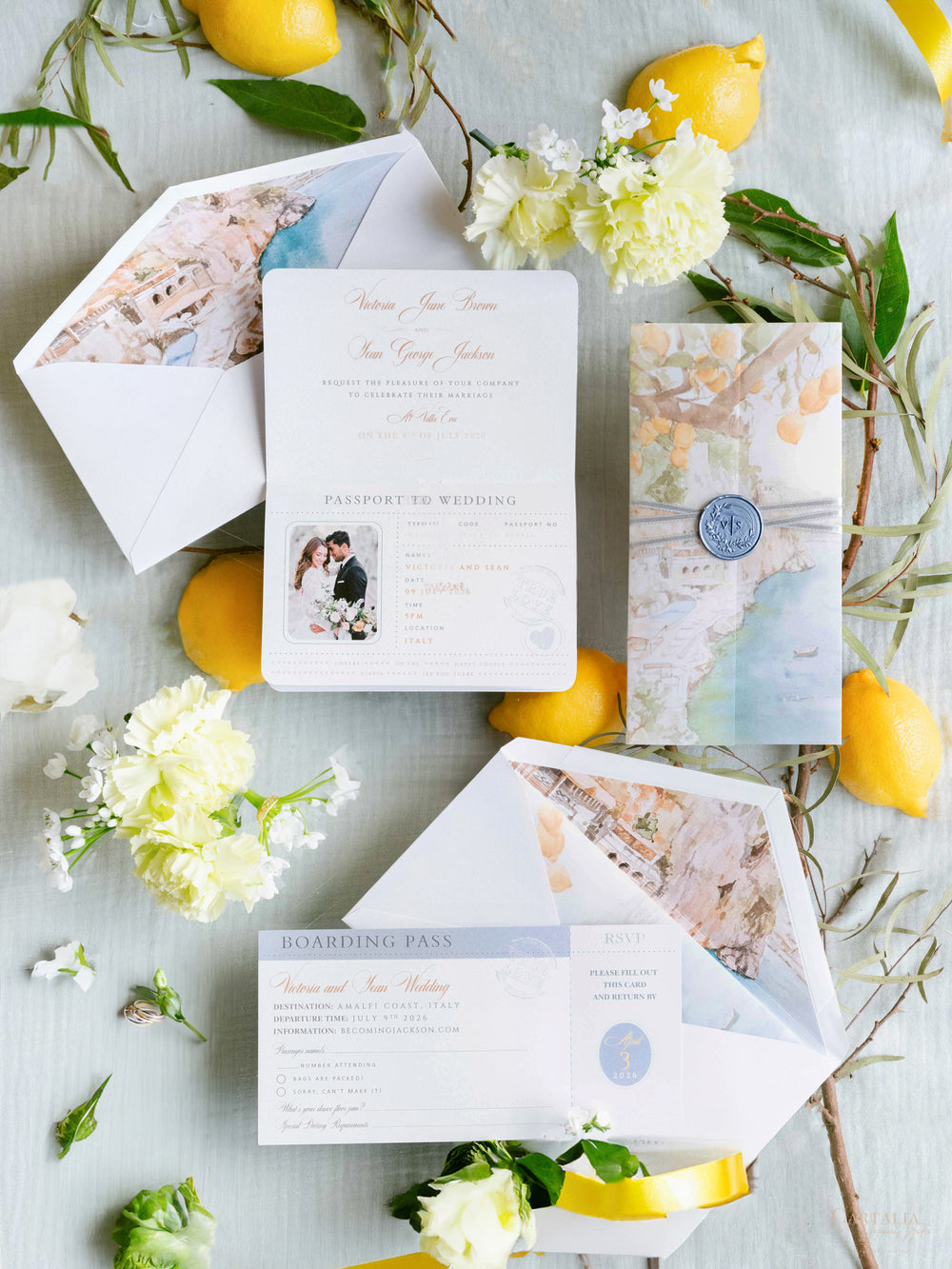 yellow wedding invitations
