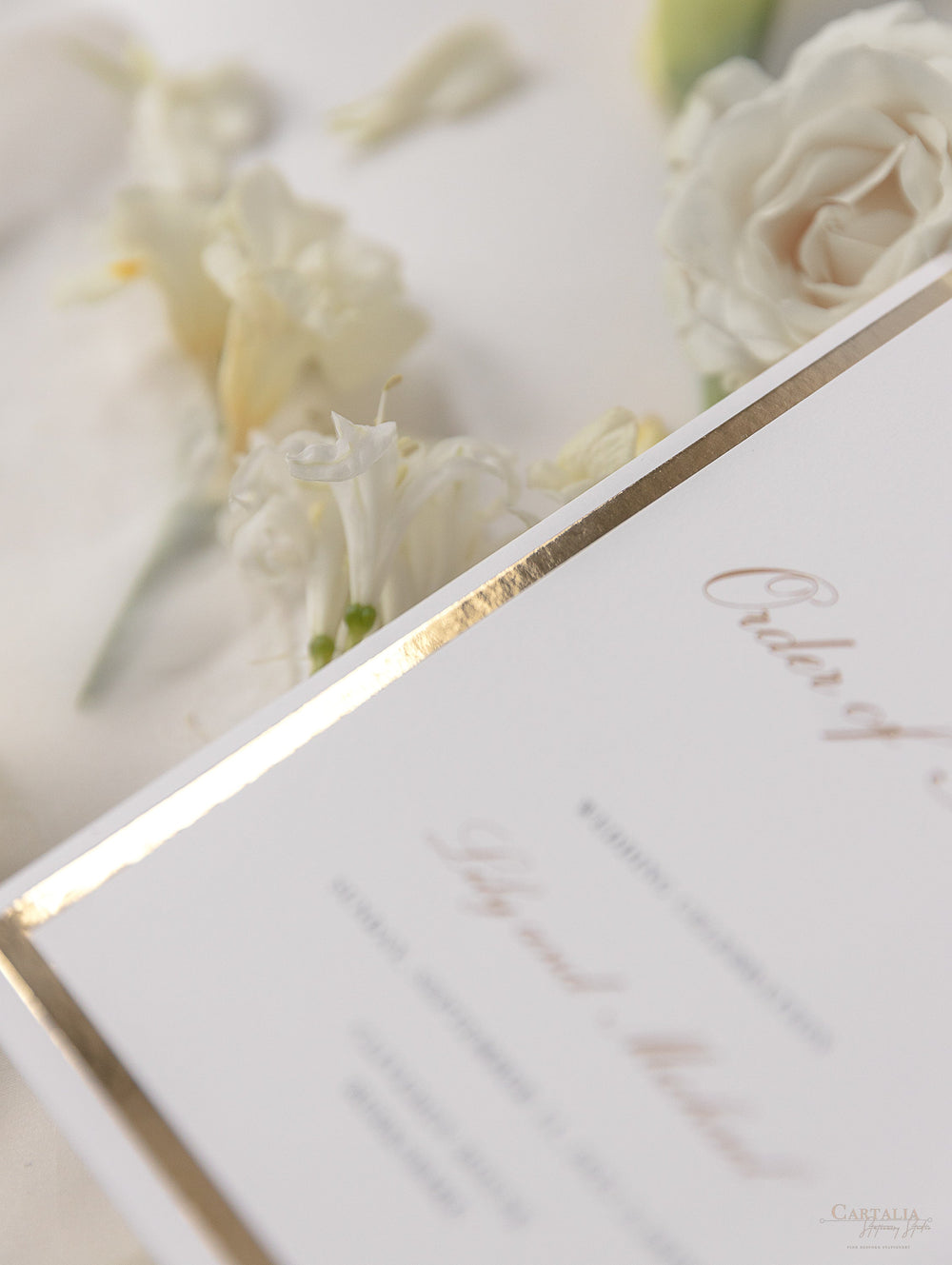 Luxury Gold Foil Order of Service – Cartalia