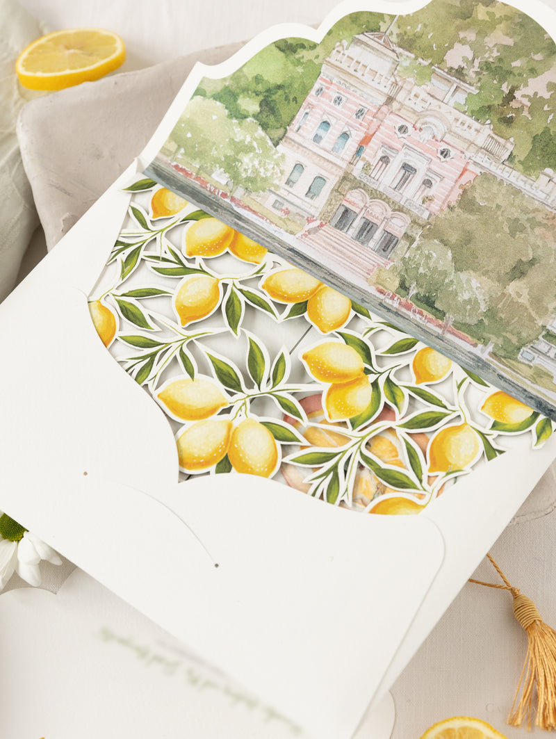 Custom Venue: Villa Feltrinelli in Lake Garda Wedding Invitations Suit ...