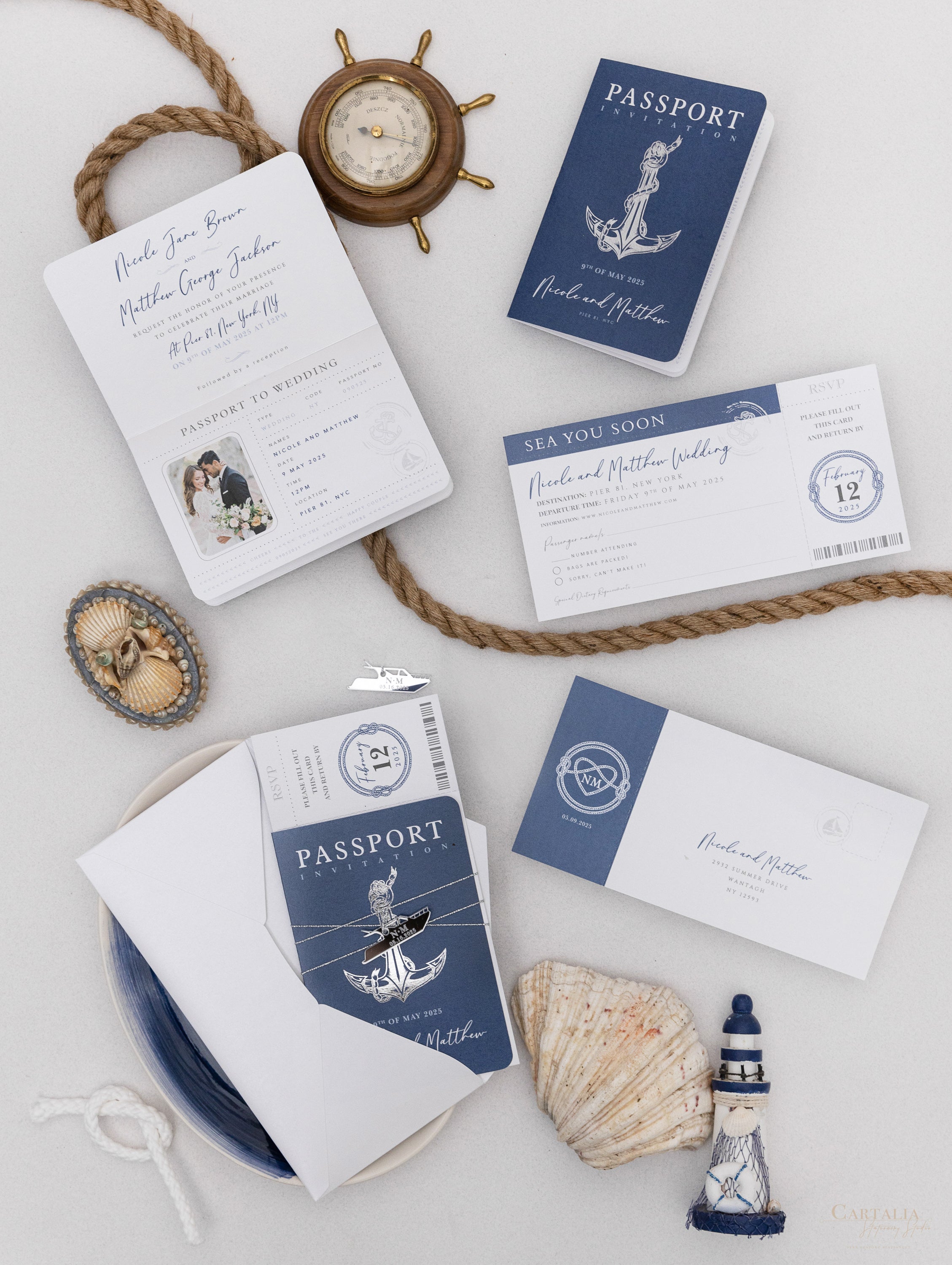 Nautical Wedding Invitation Packages