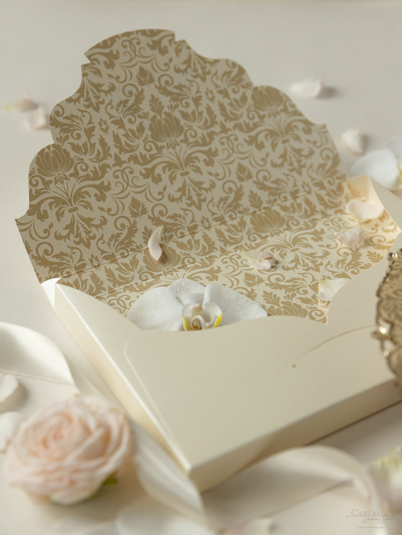 Mirror Acrylic Boxed Invitation in Custom Box and Boxed Envelope | Bes ...